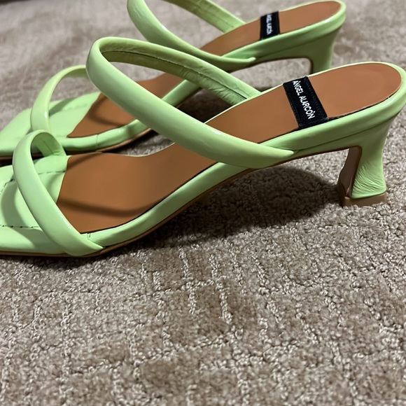 angel alarcon | Shoes | Angel Alarcon Neon Green Slide Ons Never Worn ...